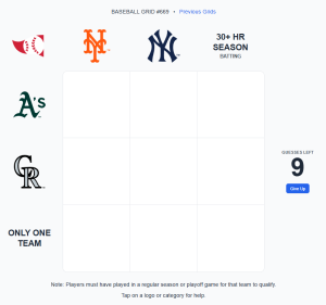 Immaculate Grid: A Perfect Game For Baseball Fans, Especially In An ...
